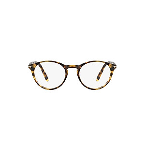 Persol PO3092V Round Prescription Eyewear Frames, Brown/Beige Tortoise/Demo Lens, 50 mm