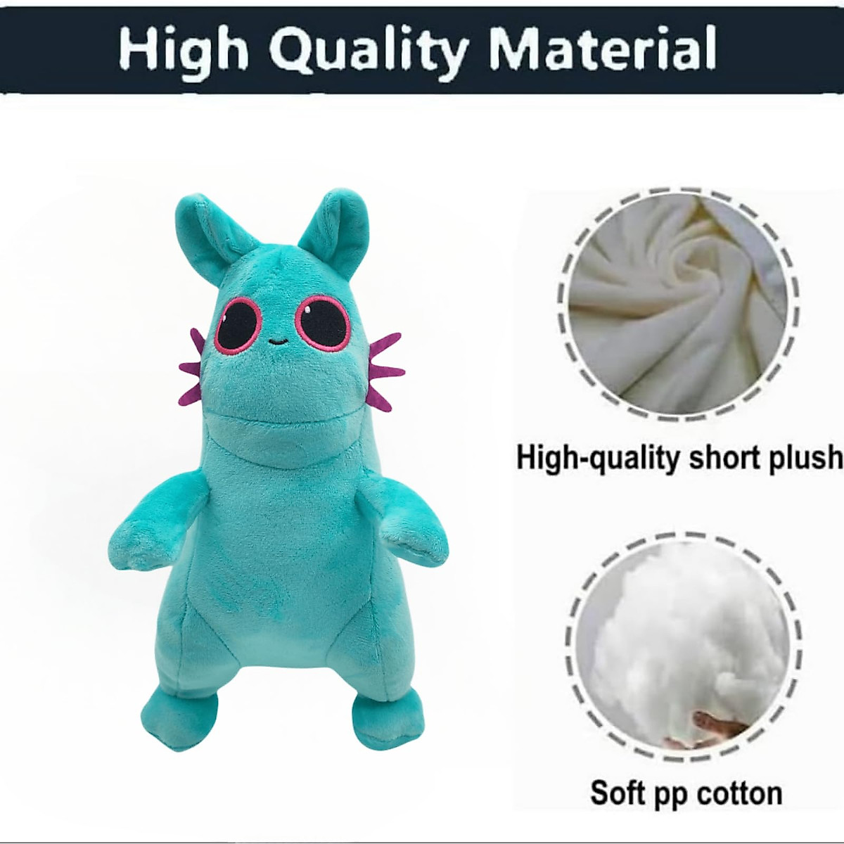 Generic Rain World Plush Toy, Cuddly Cartoon Anime Stuffed Animal Slugcat Plush Doll Character Pillow, Rain World SlugCat Plushies for Cartoon Fans Gift for Kids Fans Gift(Blue)