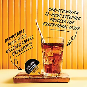 JAVA HOUSE Medium Roast Colombian Cold Brew Pods, (12 Count) Peel and Pour Pods Hot or Iced Instant Coffee Concentrate