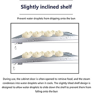 MBCEYLSTUB 5-Layer Electric Food Warmer, Steamed Bun Warmer, Commercial Bun Steamer, Food Steamer Warmer, Temperature Range 30-110℃