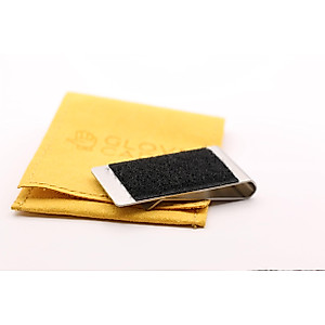 Glove Caddy® Golf Glove Holder - Stainless Steel Hook and Loop Money Clip - Golf Accessory for Men and Women