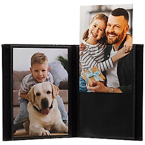 4x6 Black Photo Album w/White Stitching - Holds 24 Photos