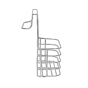 Spectrum Diversified Duo Over-The-Cabinet Towel Bar & Medium Basket, No Installation 2-in-1 Basket & Towel Bar, Under Sink Storage & Organization, Small, Chrome