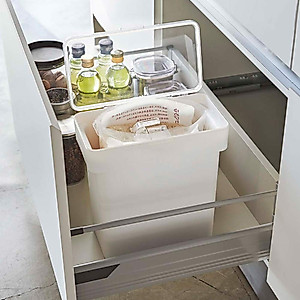 YAMAZAKI home Tower Airtight Food Container with Measuring Cup WH Space saving One Size White