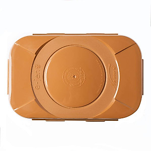 Crazy Korean Cooking Premium Kimchi, Sauerkraut Fermentation and Storage Container with Inner Vacuum Lid, Sandy Brown, 0.9 gallon (3.4 L) (0.9 Gal (3.4L) 1 PACK)