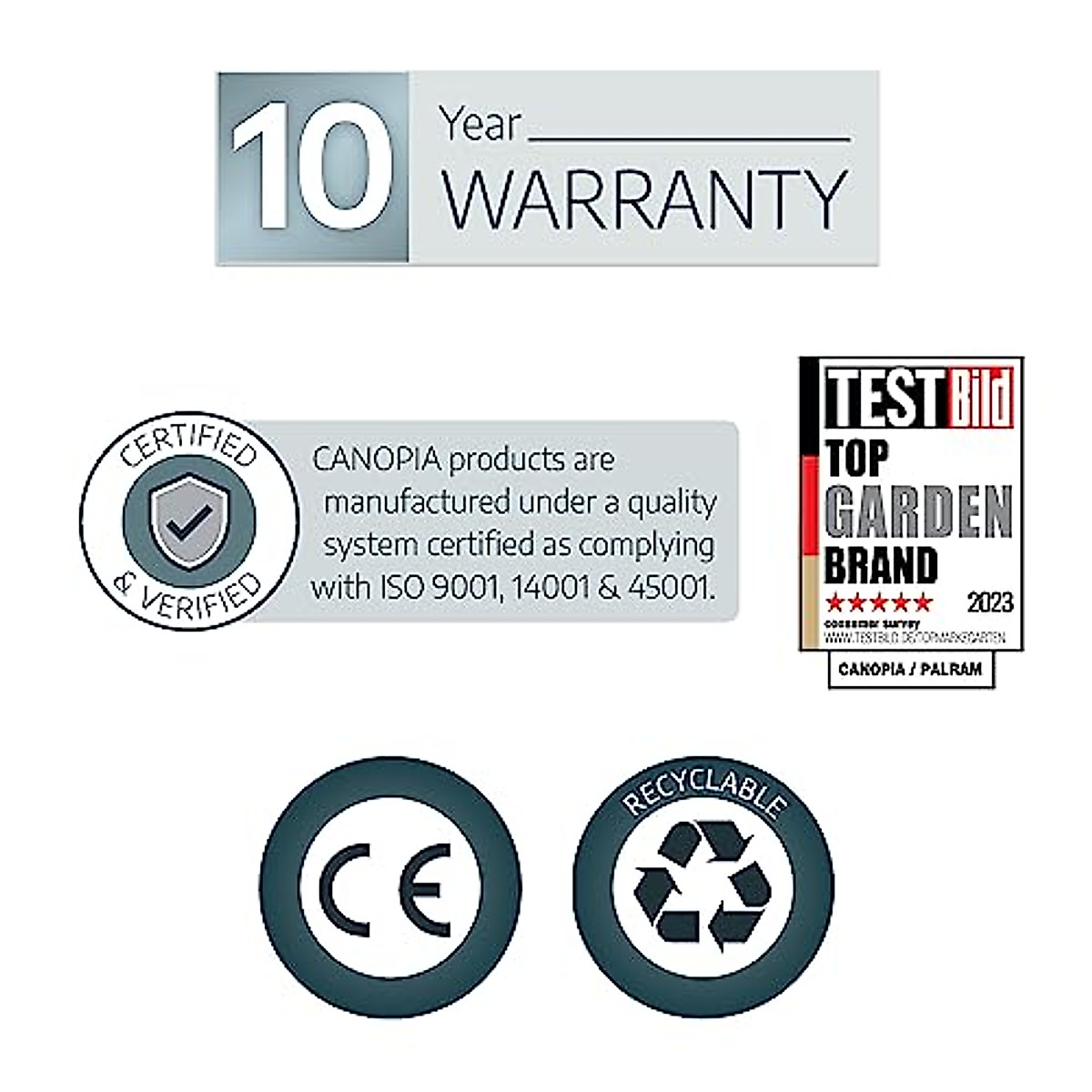 Palram - Canopia Arizona 10 Ft. x 16 Ft. x 9 Ft. Breeze 5000 Single Carport Aluminum Metal Frame and Polycarbonate Panels Car Port for Outdoor Driveway Car, Truck, RV, Boat Storage (Gray/Bronze)