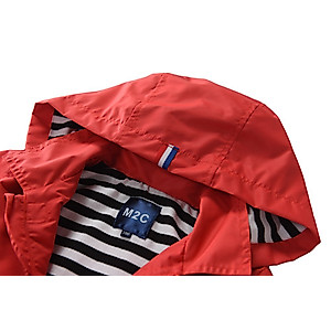 M2C Boys Girls Cotton Lined Rain Jacket Waterproof Light Windbreaker 4T Red