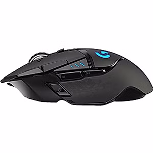 Logitech G502 Lightspeed Wireless Gaming Mouse, Hero 25K Sensor, 25,600 DPI, RGB, 11 Programmable Buttons, Long Battery Life, Powerplay- Compatible, PC/Mac - Black (Renewed)