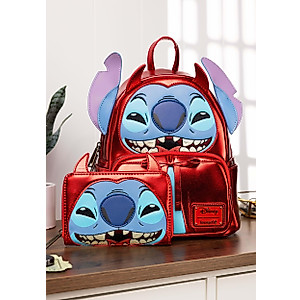 Loungefly Disney Stitch Devil Double Strap Mini Backpack