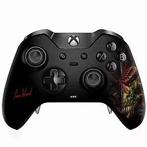 Skinit Decal Gaming Skin Compatible with Xbox One Elite Controller - Officially Licensed Tate and Co. Lair of Shadows Dragon Design