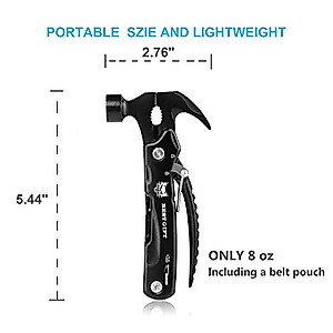 Dad Gifts Who Wants Nothing Fathers Day, Gifts for Dad from Son Daughter, Cool Gadgets, Unique Birthday Gift Ideas for Men Father, 12 in 1 Mini Hammer Multitool