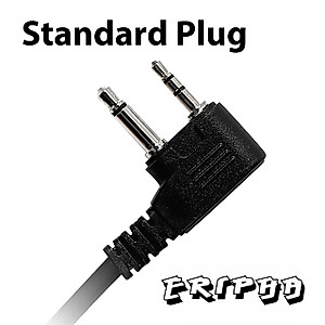 ERIPHA Earpiece for Midland GXT1000VP4 Walkie Talkie 2 Way Radio Surveillance Security Headset Acoustic Tube Ear Piece with Mic PTT LXT500VP3 GXT1050VP4 GXT1000XB (2 Packs)