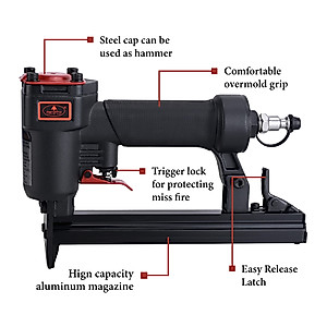 AEROPRO Tools 7116A 22 Gauge Air Stapler, 3/8 Inch Crown 1/4-Inch to 5/8-Inch Upholstery Stapler