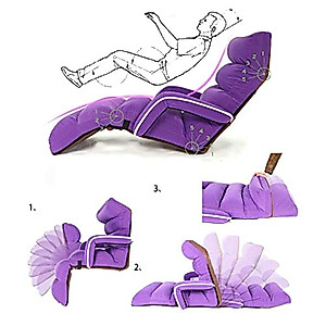 WXBDD Lazy Sofa, Tatami Thick Bed Backrest Creative Sofa Single Floor Sofa, Purple, Simple