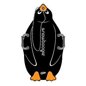 Snowboogie Wham-O Animal Sled 36" | Single Rider Snow Foam Sleds | PE Foam Sled with Soft Handles | Slick Bottom for Speed & Control | Snow Sledding for Adults & Children (Penguin)