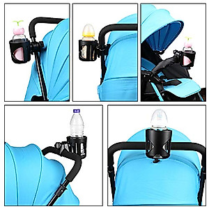 Accmor Universal Wheelchair Cup Holder, Walker Cup Holder, Rollator Cup Holder, Bottle Holder for Wheelchair, Walker, Rollator, Mobility Scooter, Walker Wheelchair Accessories,Black