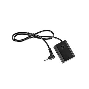 SmallRig DC5521 to NP-FZ100 Dummy Battery Charging Cable, Cable for Sony Alpha A9 II/A9/A7R IV/A7R III/A7 III/A6600 Cameras, for SmallRig 3168-2922B