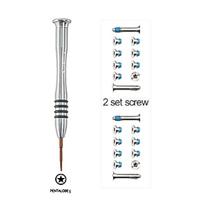 GODSHARK Replacement Screws with Screwdriver for MacBook Air 13 inch A1369 A1466 2010-2017, Unibody Bottom Case Cover P5 Pentalobe Repair Replacement Tool Kit Notebook Laptop PC Computer Screw