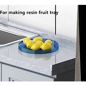 Silicone Tray Mold for Big Round Planter,6'' Plant Saucer Concrete Molds Resin Fruit Tray Mold