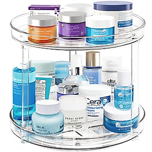2 Tier Lazy Susan Organizer, 10.6 Inch / 3 Tier Lazy Susan Bathroom Organizer 9.25 Inch