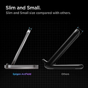 Spigen [Designed for Samsung] Qi True 15W Super Fast Wireless Charger Stand for Samsung Galaxy S23 Plus Ultra Z Fold Flip 4 3 S22 Note 20 S21 S20 S10 S10e Note 10 and More [No Adapter Included]