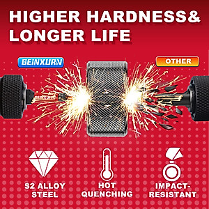 Geinxurn 30 Pieces (T7-T40) Impact Screwdriver Bit Set, Magnetic Multi-Torx Head Power Bits,S2 Alloy Steel Star Bits with 1 Pc Impact Bit Holder and Storage M-Box