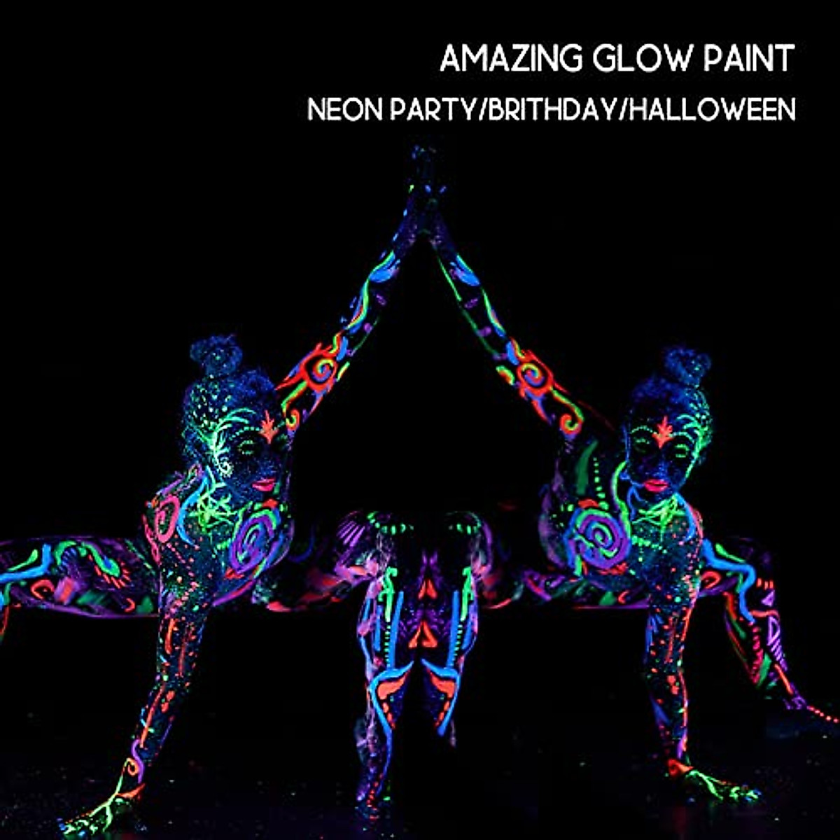 Pink Face Paint Sticks UV Body Panit - 0.75 oz Professional Blacklight Reactive Glow Paint for Adult Kids, Oil Foundation Makeup Blendable Sticks, Glow in The Dark Paint Neon Party Supplies