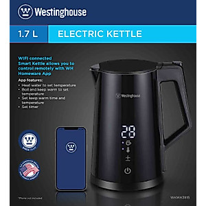 Westinghouse 220 volts Kettle -Smart -Double Wall-Variable Temperature kettle - Stainless steel interior and cool touch exterior 1.7 LIter 220v 240 volt (NOT FOR USE IN USA)