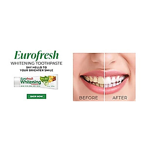 FARMASI Eurofresh Whitening Toothpaste, Provides Sensitive Teeth and Oral Care, It Refreshes The Breath and Provides a Solution to Tea and Coffee Stains, 3.7 fl. oz / 112 ml