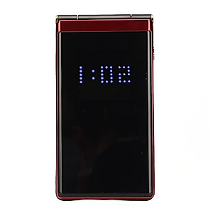 ASHATA Unlocked Flip Cell Phone for Senior, 2G SOS Big Button Mobile Phone with 2.8 Inch LCD and Large Keypad, 5900mAh Long Standby, 32MB Memory Basic Cell Phone for Elderly (Red)