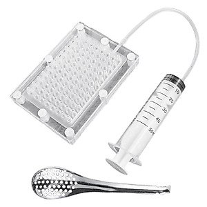 Prettyia Professional Molecular Gastronomy Caviar Maker Gourmet Dispenser Caviar Filter Spherification Dropper with Tube & Spoon Tools