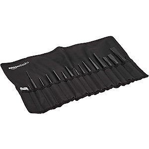 Amazon Basics 16-Piece Chrome Vanadium Steel Punch and Chisel Set with Storage Pouch