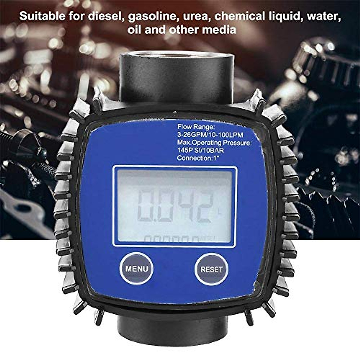 1″ Digital Flow Meter,Multipurpose High Accuracy Water Diesel Flowmeter,Flow Meter for Garden Hose,for Diesel, Gasoline, Urea, Chemical Liquid, Water, Oil and Other Media