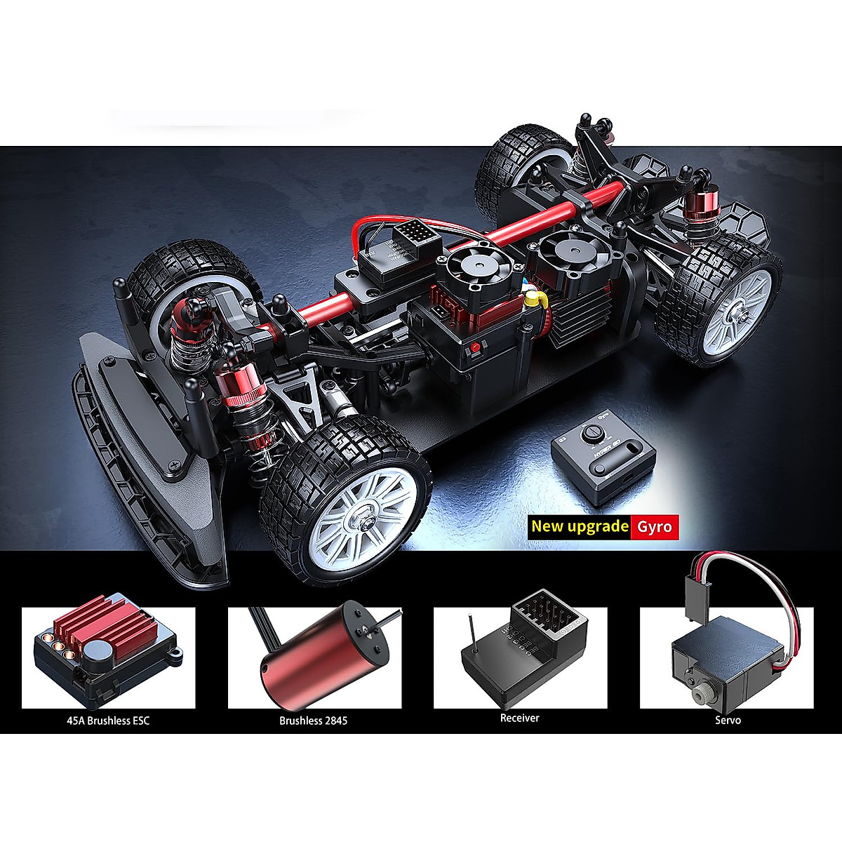 Fenamx 4x4 Brushless Rc Cars 14302 Hyper 4wd Rc Car All-Road RC Drift Car Brushless Scale 2.4G 4wd High Speed Electric,Terreneitor 4x4 Carros,1/14 High Speed Rc Cars Drift for Adults…