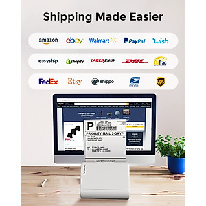 paperang Bluetooth Label Printer, 300 dpi Thermal Label Printer, C1S Portable Pinter Supports 2/3/4-Inch (57/80/110mm) Thermal Printer Supports Shipping Labels, Barcode Labels, Household Labels, etc