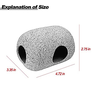 Jabukosu 2 PCS Aquarium Decorations Cave-Fish Tank Decorations-Aquarium Rocks-Fish Aquarium Accessories Bowl Decorations Cave Rocks-Betta Fish Tank for Small and Medium Fish Ornament Hideaway