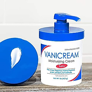 Vanicream Gluten Free & Fragrance Free Baby Moisturizing Cream, 16 oz Pump, Packaging may vary