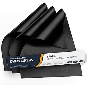 8 Pack Refrigerator Liners Sheet and 3 Pack Oven Liners Bundle - Say Goodbye to Messy Spills and Stains BPA & PFOA Free Kitchen Accessories