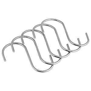DZHJKIO 12 Pack Stainless Steel Heavy Duty(Bearing weigh 22LB) S Shaped Hanging Hooks 4.3" Hangers for Kitchen, Bathroom, Bedroom and Office(11cm)