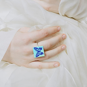 OLYCRAFT 4x5 Inch Butterfly Clay Stencils Butterfly Wings Silk Screen for Polymer Clay Insect Wings Silk Screen Stencils Mesh Transfer Stencils for Polymer Clay Jewelry Making