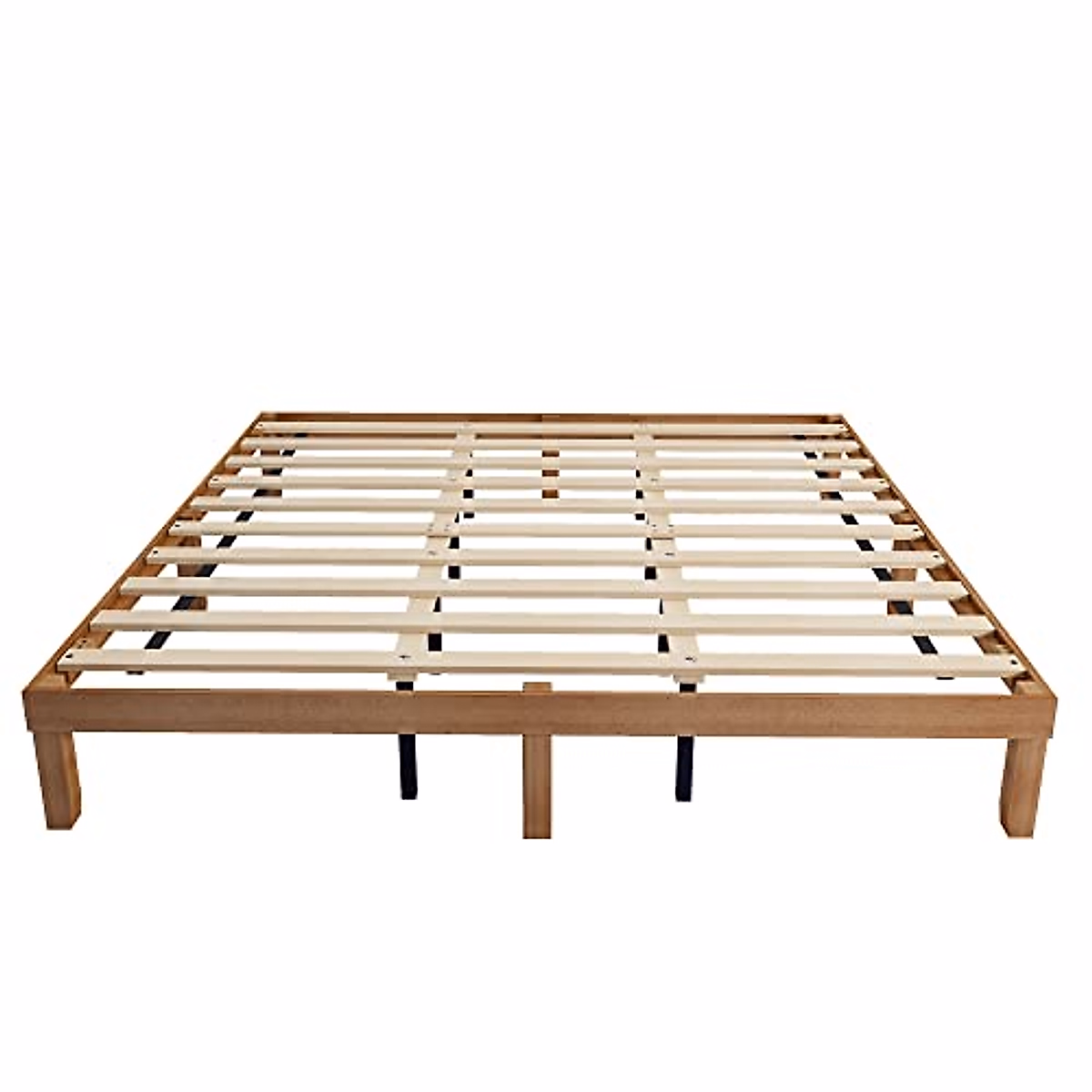 Harper & Bright Designs King Size Platform Bed Frame, Minimalist Wood King Bed Frames with Strong Center Support Feet, King Size Bed for Teens Adults,No Box Spring Needed,Easy Assembly,Natural