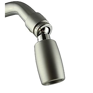 High Sierra Showerheads® - Solid Metal 1.5 GPM High Efficiency, Low-Flow Shower Head with Long Nut - Brushed Nickel