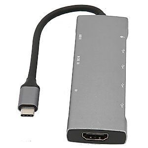 USB Charging Hub, Powerful Docking Station 5Gbps Data Transmission Read TF Card Plug and Play for Laptop for Projector for Computer