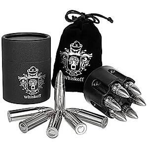 Whiskey Stones Gift Set for Men - Stones Ice Cube for Whiskey - Bourbon Stones Chilling Set - Chill Rocks Whiskey Stones - Stainless Steel Ice Cubes Set - Birthday Gift Set for Dad