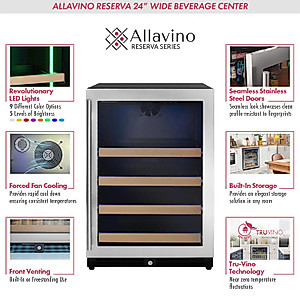 Allavino VSBC24L-SSR Beverage Center, Stainless Steel
