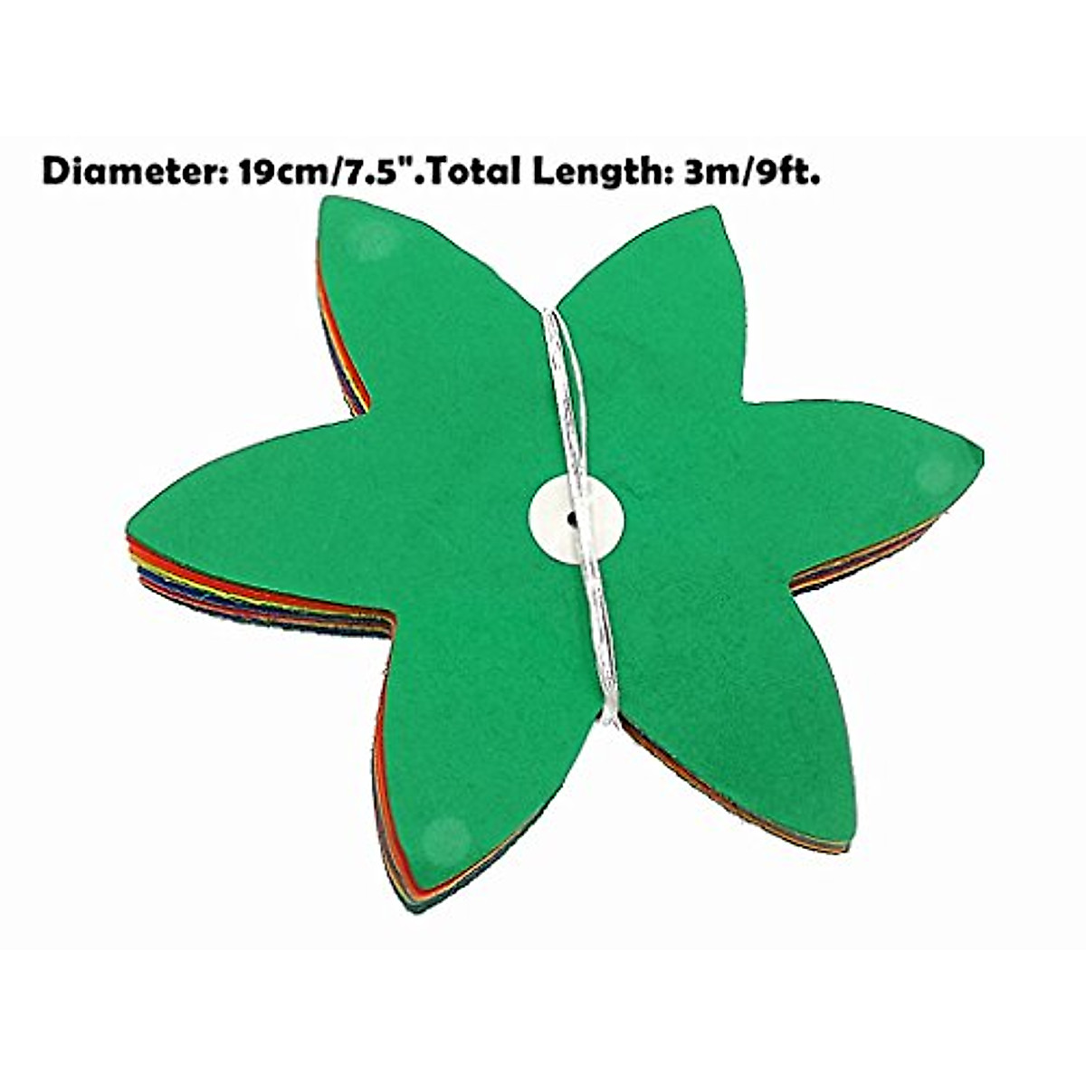 Kinteshun Tissue Flower Garland,Hawaiian Tropical Paper Banner Garland for Luau Beach Theme Party Decoration (2 Packs,Type 2)