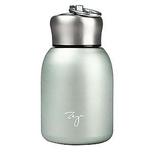 Mini Water Bottles,9 oz Vacuum Thermo Bottle with Leakproof Stainless Water Flask for Coffee Hot and Cold Drink,Portable Sport (Green)