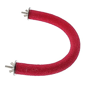 Bird Perch U Shape Wood Stand Perch Swing Parrot Grinding Mouth Paws Claw Birds Stand Holder for Parakeets Cockatiels Conures Macaws Cage Toy (Random Color) (Bird Perch-U Shape)