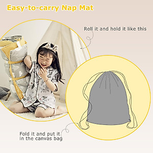 Hi Sprout Minky Dot Toddlers Nap Mat with Removable Pillow and Soft Blanket, Lightweight Daycare Preschool Kindergarten Sleeping Bag, Travel Slumber for Kids Girls Boys-Stars