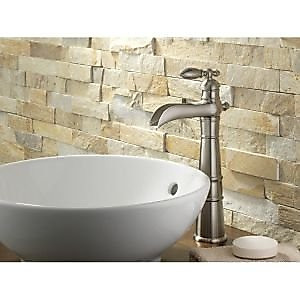 Delta Faucet Victorian Vessel Sink Faucet, Single Hole Bathroom Faucet, Single Handle Bathroom Faucet Chrome, Waterfall Faucet, Chrome 754LF